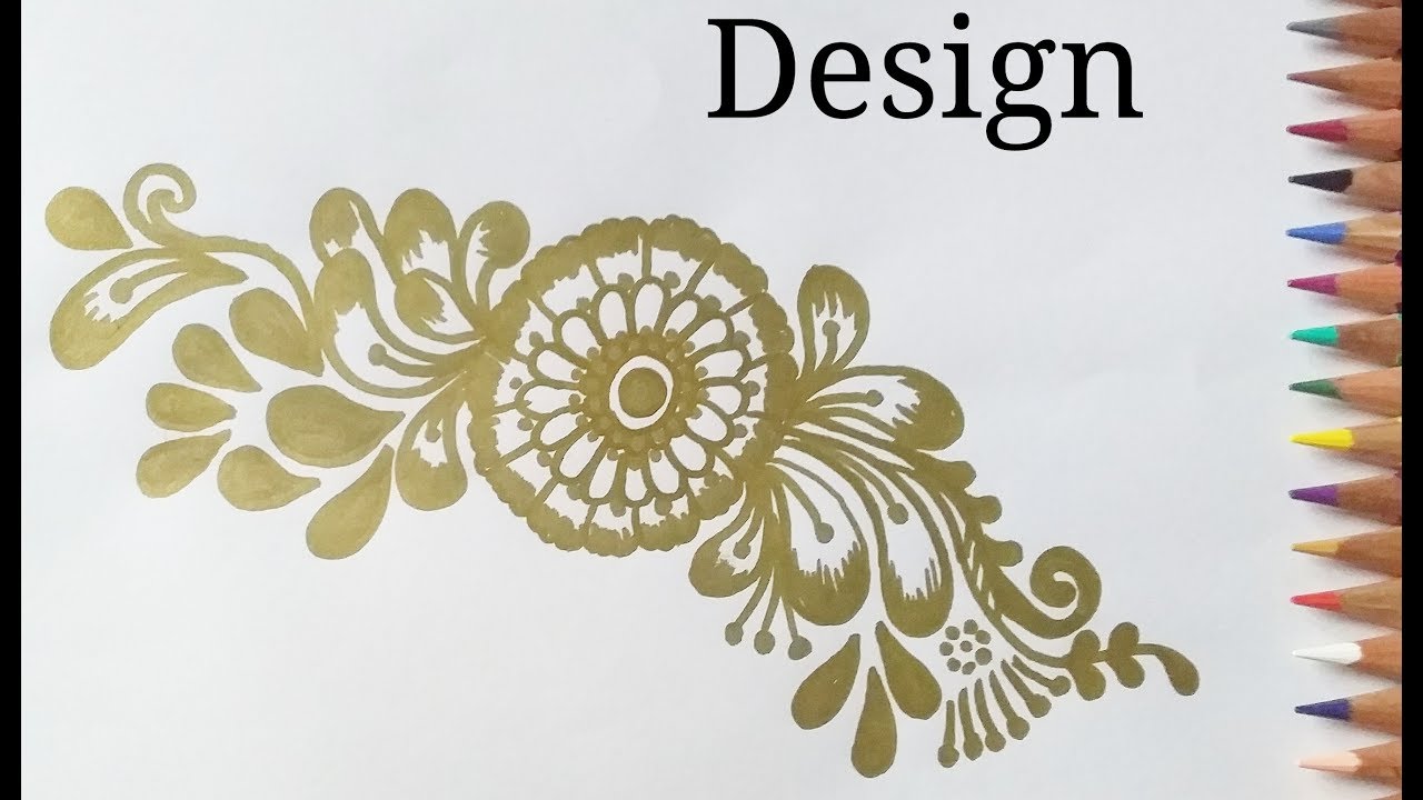 How to draw a design,2019,Easy design step by step,,very easy ...