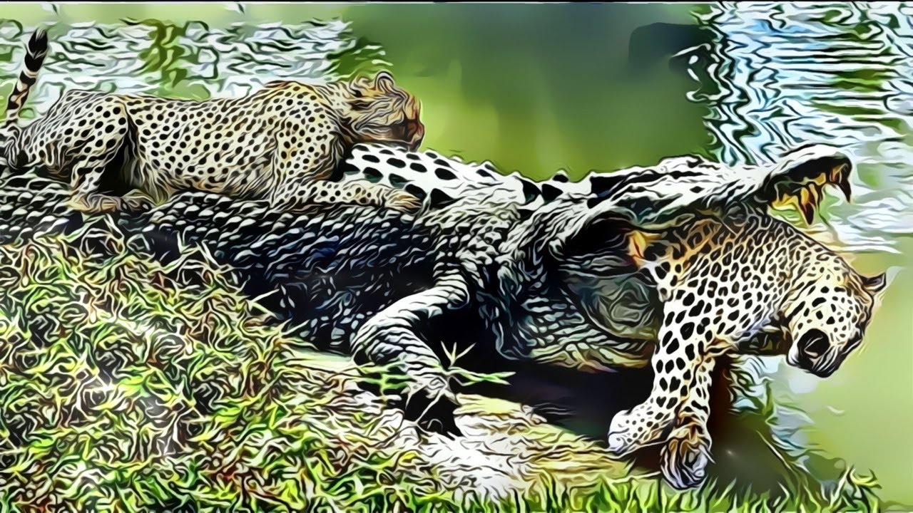 Extreme fight Leopard Vs Crocodile, Wild Animals Attack - YouTube