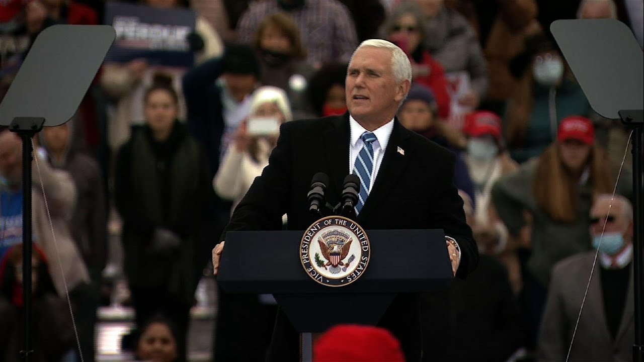 Mike Pence rallies in Georgia for Senate runoff - YouTube