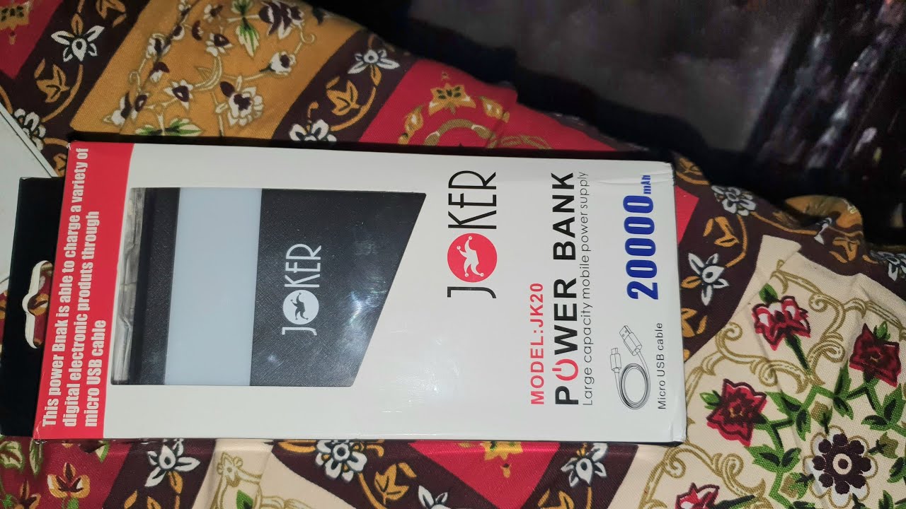 joker portable dual port input and output powerbank 20000 MAH capacity ...