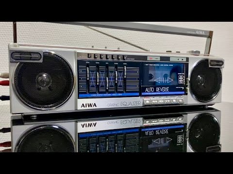 Boombox Aiwa CS-R40 aux (line in) testing - YouTube