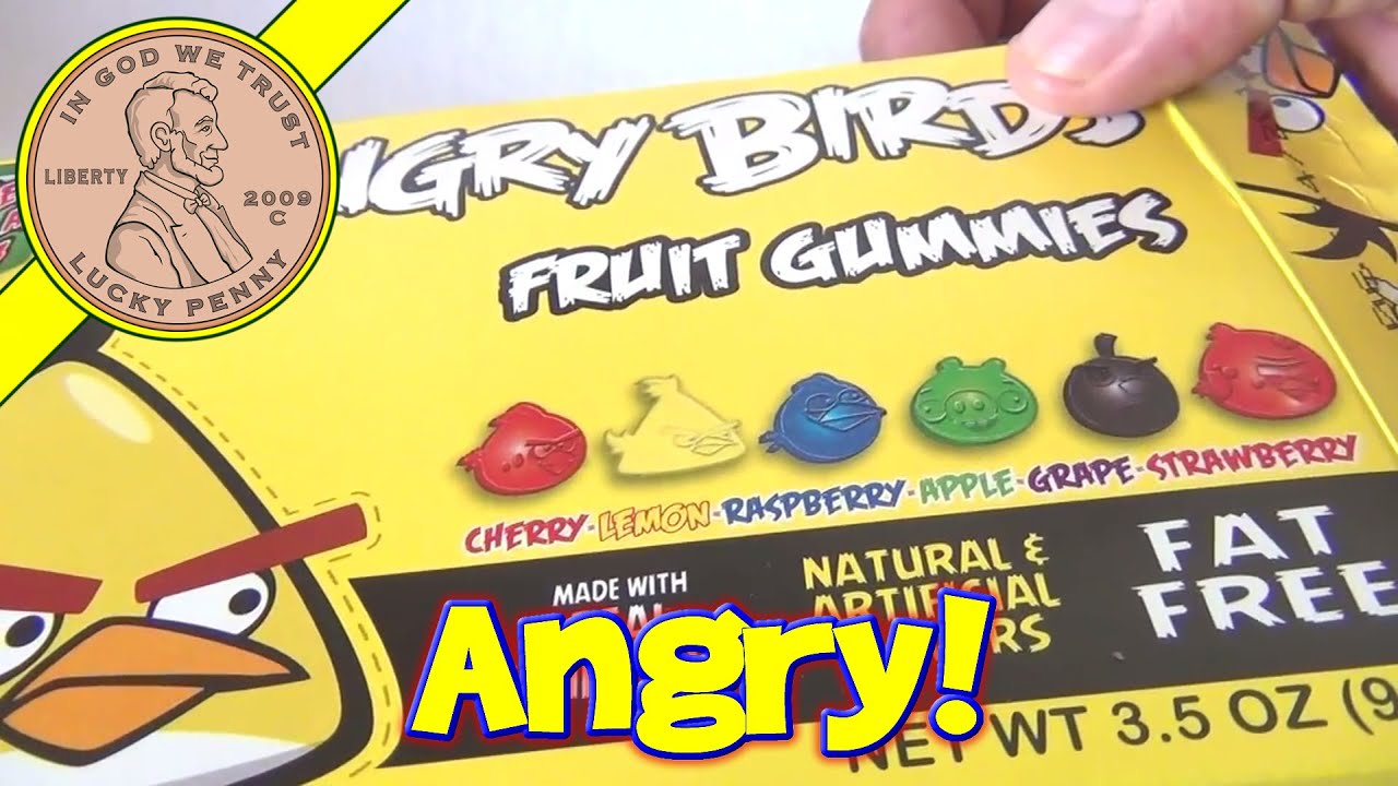 Angry Birds Fruit Gummies Collectibles Box - Fat Free Chews with Real ...