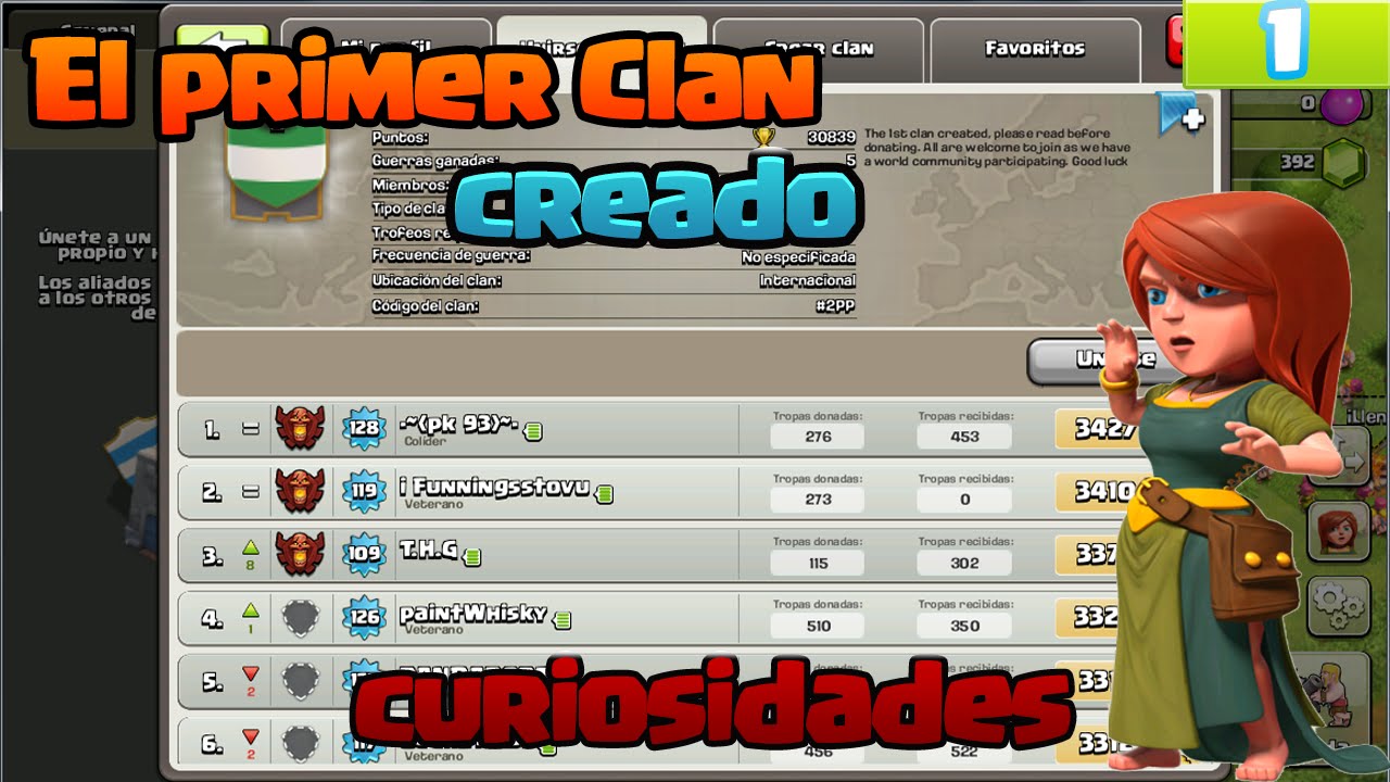 El Primer Clan Creado | Curiosidades #1 | Clash of Clans - YouTube