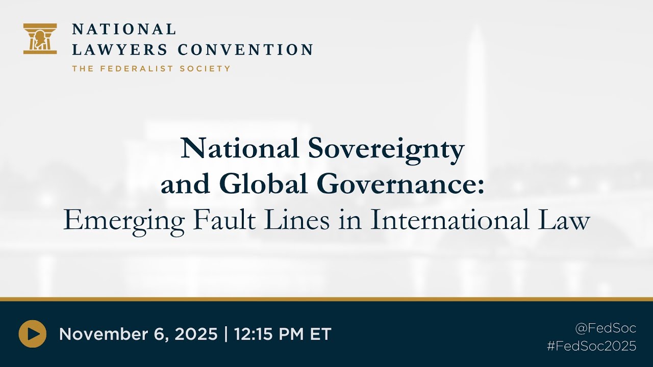 National Sovereignty and Global Governance: Emerging Fault Lines in ...