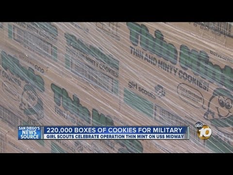 Girl Scouts sell nearly 220,000 boxes of cookies for service members as part of Operation Thin Mint