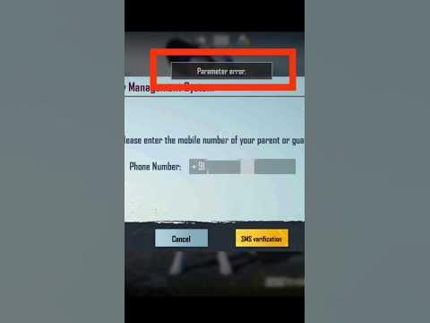 Bgmi parameter error problem | Gameplay management system bgmi parameter error |Parameter error ...