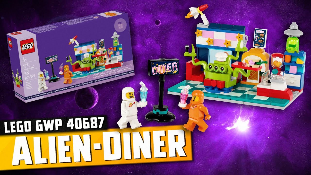 LEGO 40687 - Alien-Diner (GWP, 2024) | Aufbau - Live-Bauen - YouTube