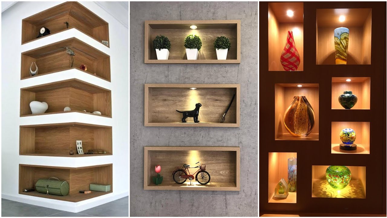 Beautiful Living Room Interior Wall Niche Designs | Recessed Wall ...