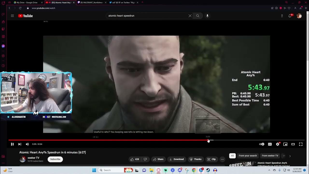 Charlie reacts to Atomic Heart 6-minute Speedrun [Mar. 27th 2023] - YouTube