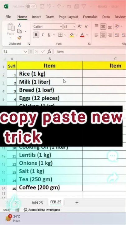 New Copy-Paste Tricks in Excel for Faster Work #excel #excelshortcuts # ...