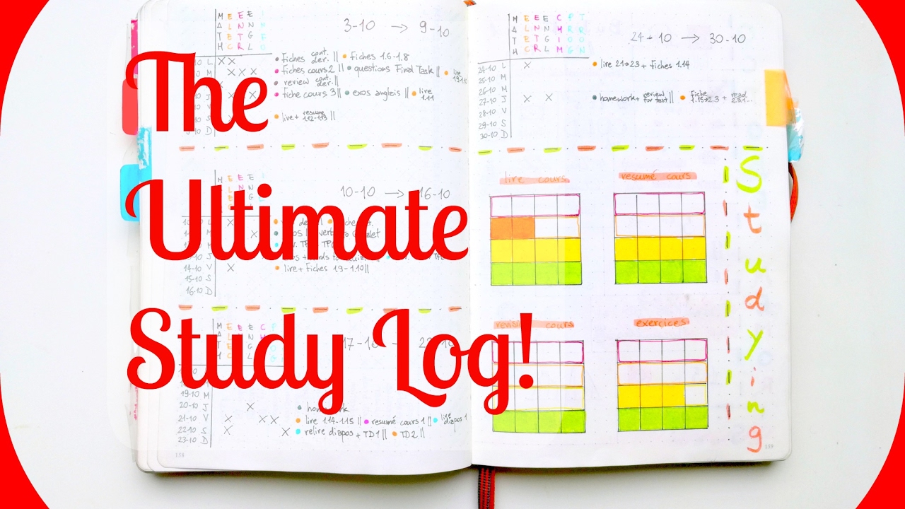 The Ultimate Study Log | Bullet Journal for University Students | The ...