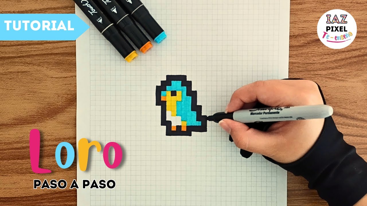 Como pintar un LORO en PIXEL ART – Tutorial paso a paso #pixelart #loro ...