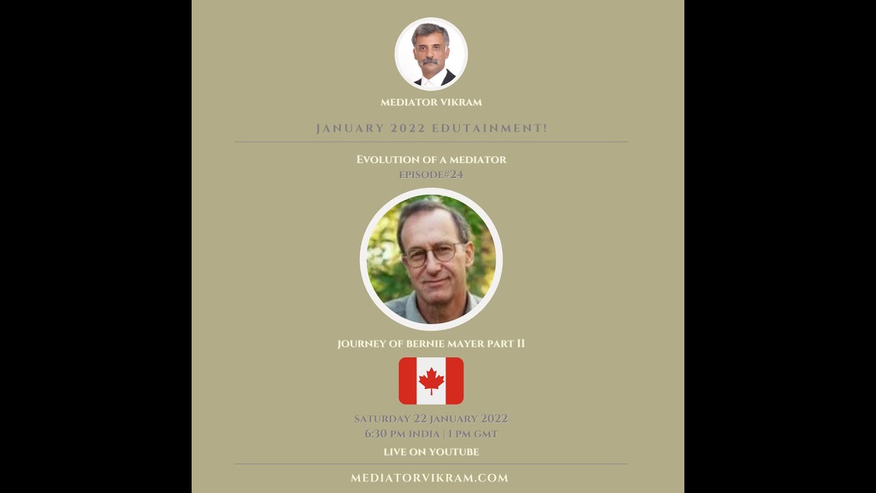 Episode#24 Evolution Of A Mediator - Journey Of Bernie Mayer Part II ...