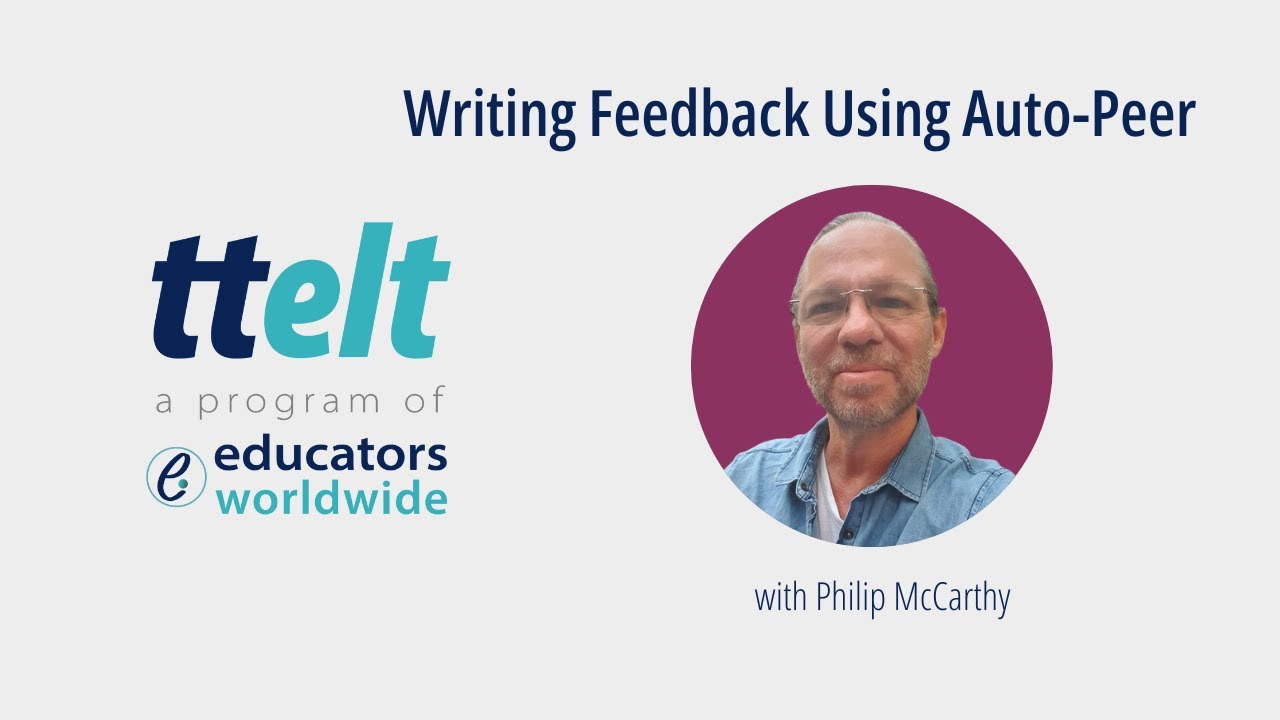 S4 1.0 Writing Feedback Using Auto-Peer by Philip McCarthy - YouTube