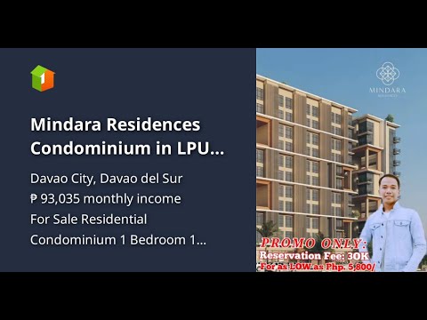 Mindara Residences Condominium in LPU Davao - YouTube