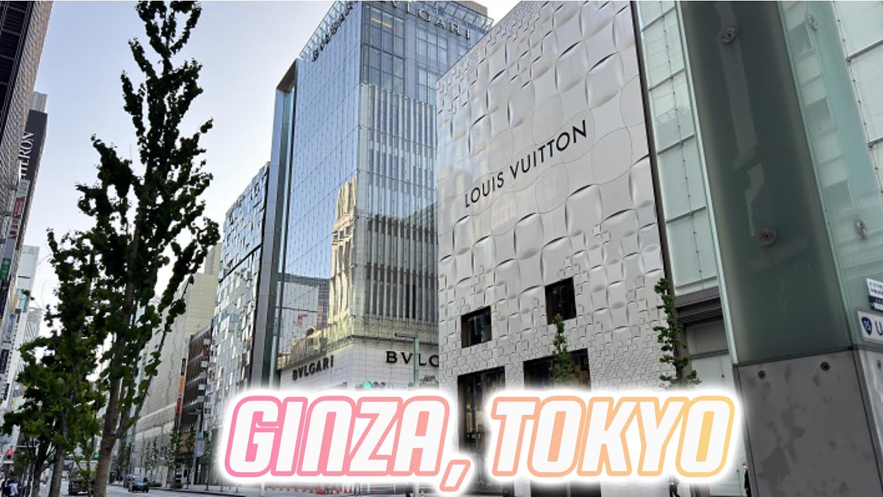 4K- Morning Walk in Tokyo Ginza Luxury Shopping District - YouTube