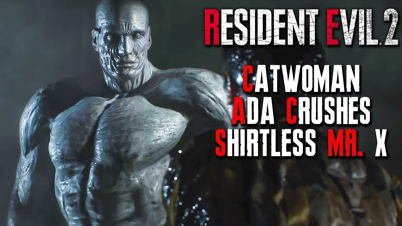 RE2 Mod: Catwoman Ada Crushes Shirtless Mr. X with SWAT Van! - YouTube