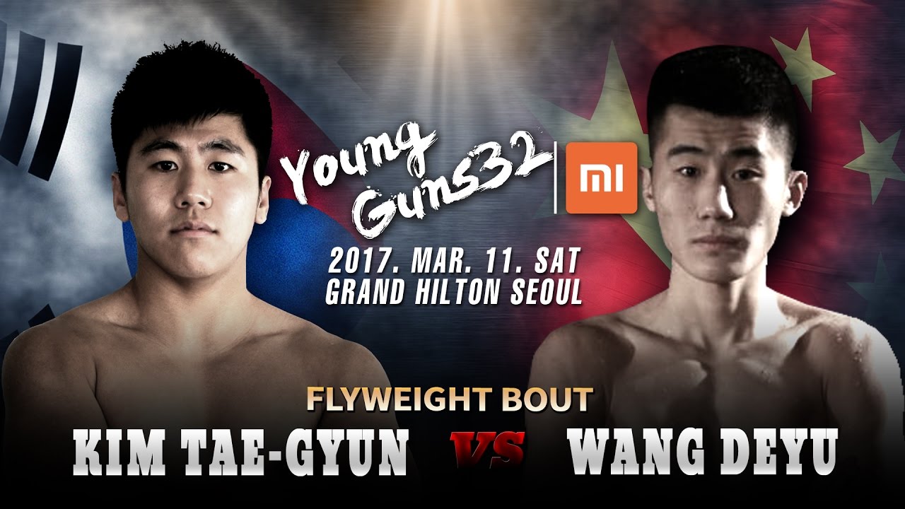 XIAOMI ROAD FC YOUNG GUNS 32 Kim Tae-Gyun(김태균) vs Wang Deyu(왕 더위) - YouTube
