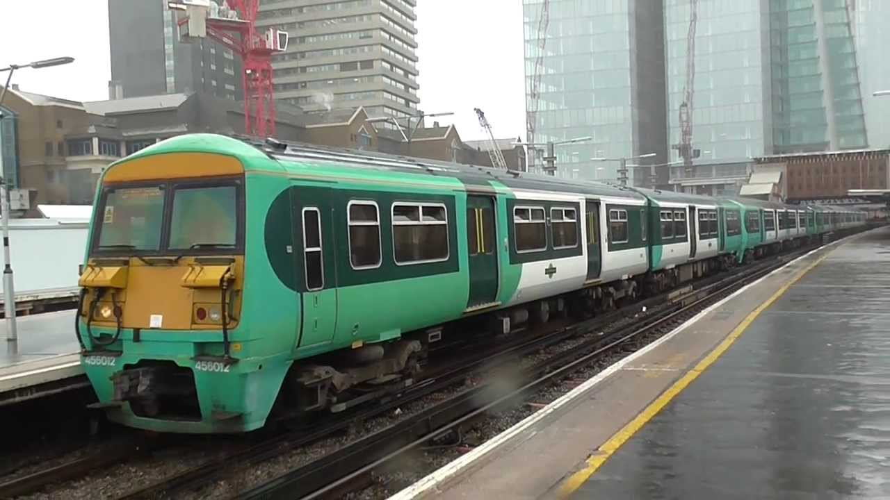 Southern Railway 2x 456 + 455824 Departs London Bridge For London ...