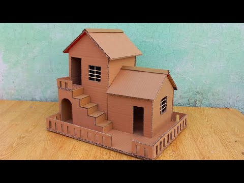 How To Make Doll house With Cardboard For School project | DIY ...