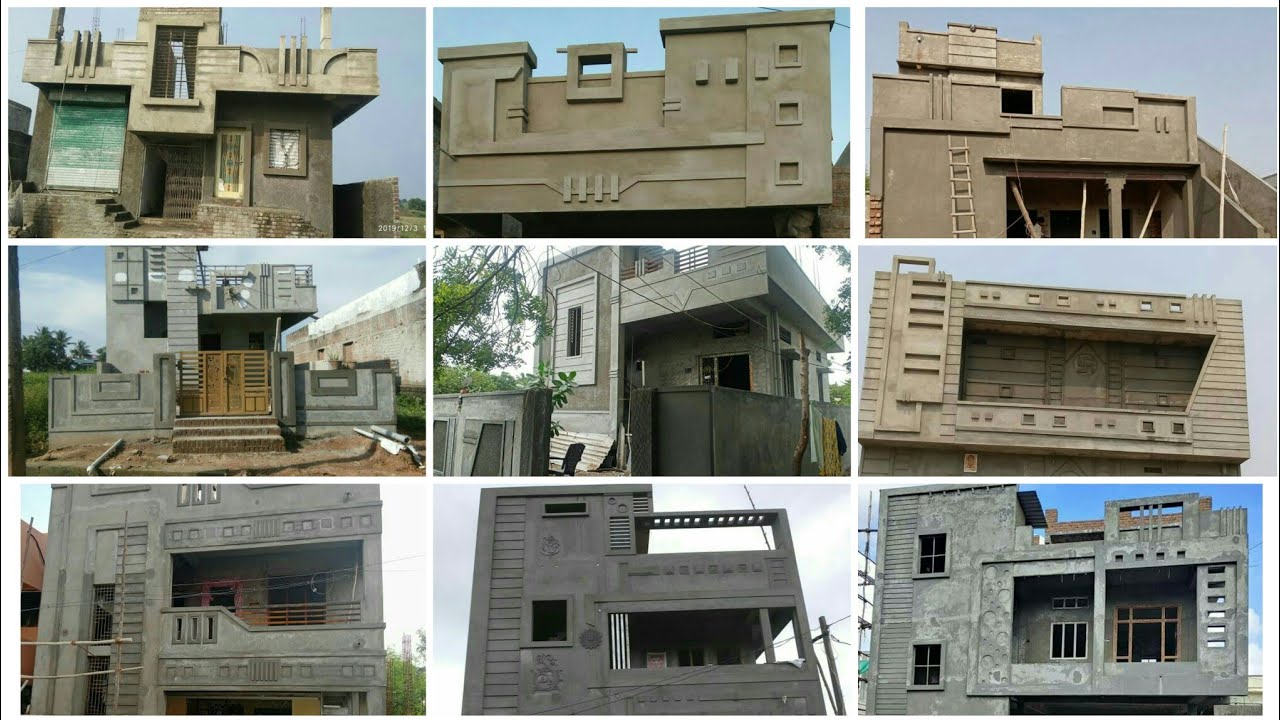 front plastering design ll home elevation design - YouTube