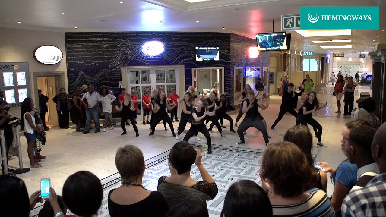 Flash Mob surprises movie goers at Hemingways Mall - YouTube