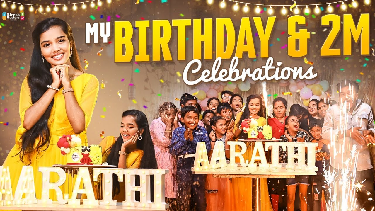 My Birthday & 2M celebrations | Allari Aarathi | funny videos | # ...