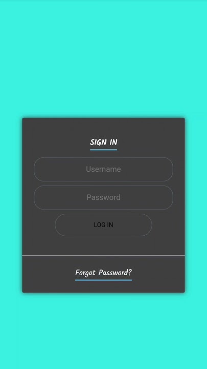 Beautiful Animated Login Form Using HTML CSS #ytshorts #shorts #codinglife #coding #programming ...