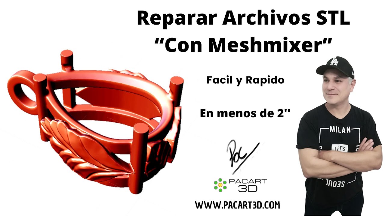 Como reparar archivos Stl Facil y Rapido con MeshMixer Modelado 3d - YouTube