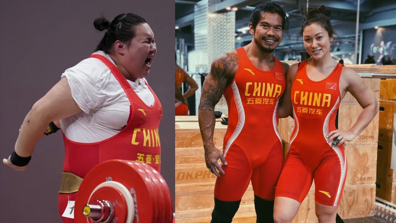 Chinese girls do heavy squats #1 - YouTube