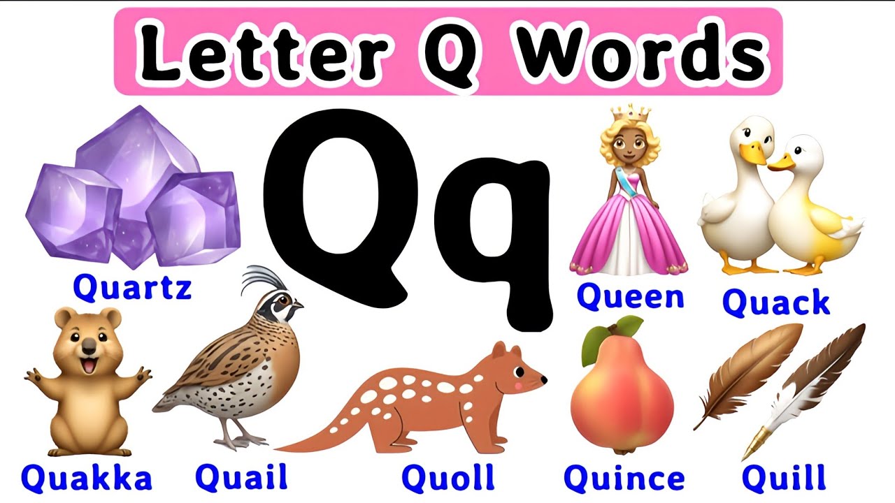 Letter Q Words⚡️Letter Qq⚡️Letter Q Sound⚡️Phonics⚡️Initial Sounds⚡️ ...
