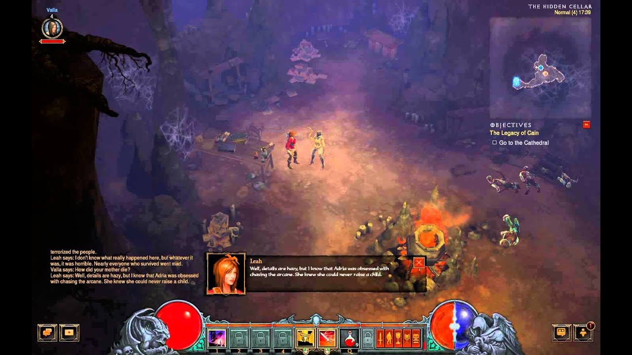 Diablo III - Act I - Leah about Adria's death - Valla, Demon Hunter 10 ...