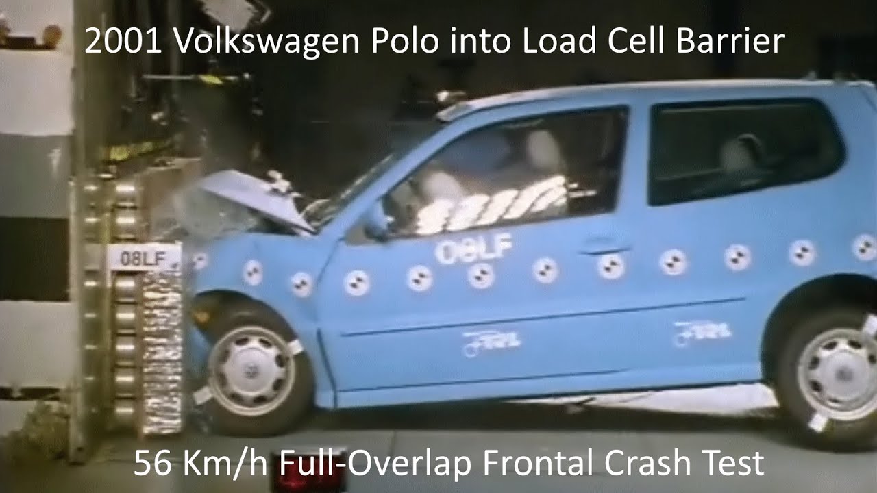 1998 Volkswagen Polo 3 Dr. into Load Cell Barrier Frontal Crash Test ...