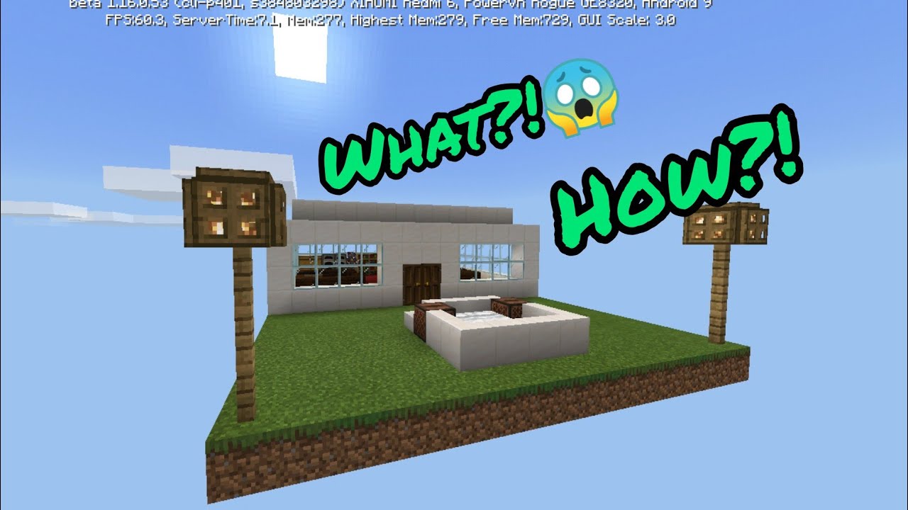 How to build a modern sky house in Minecraft - YouTube