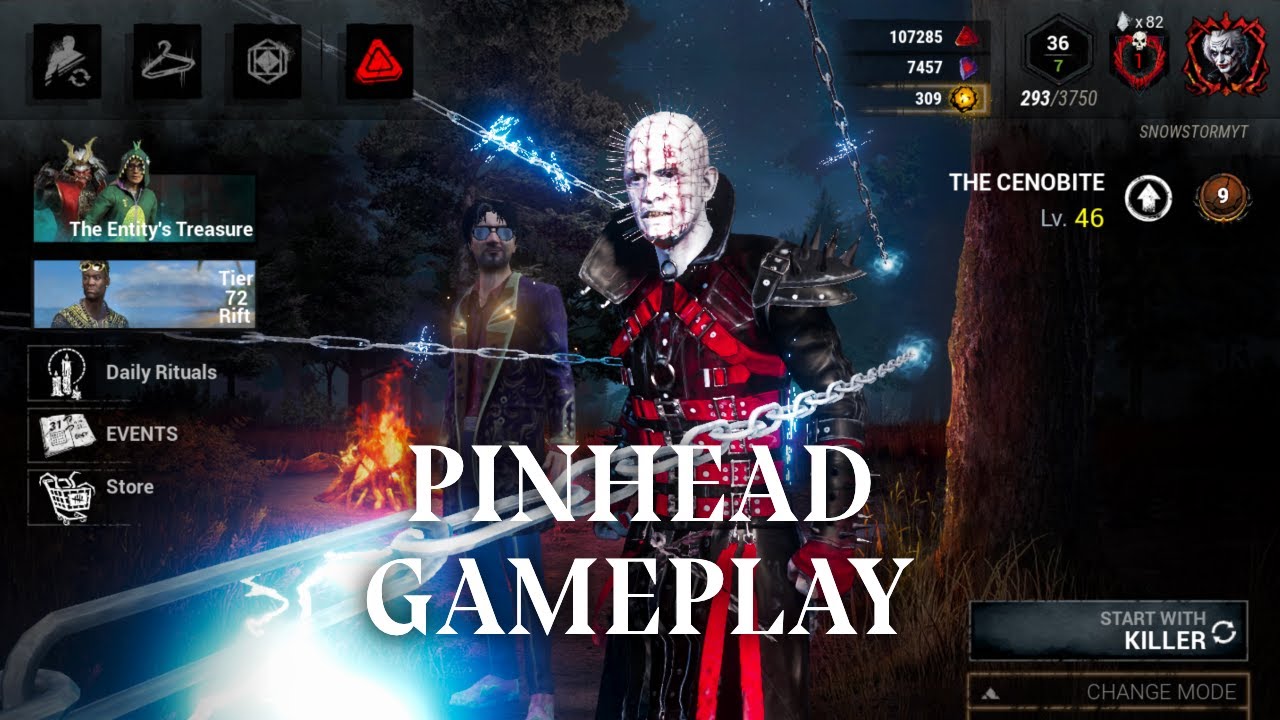 Bloody Hell Priest Pinhead Gameplay - Killer Rank 1 | Dead By Daylight ...