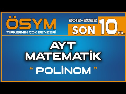 TÇB ÖSYM Çıkmış Sorular POLİNOM | Son 10 Yılın Tıpkısının Çok Benzeri | Rehber Matematik