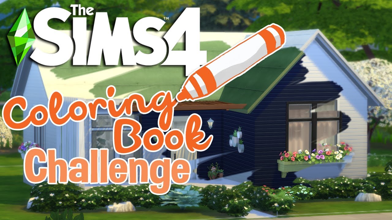 The Sims 4 Coloring Book Challenge | The Sims 4 House Building | Speed ...