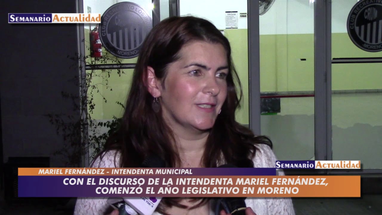 Con el discurso de la intendenta Mariel Fernández, comenzó el año ...