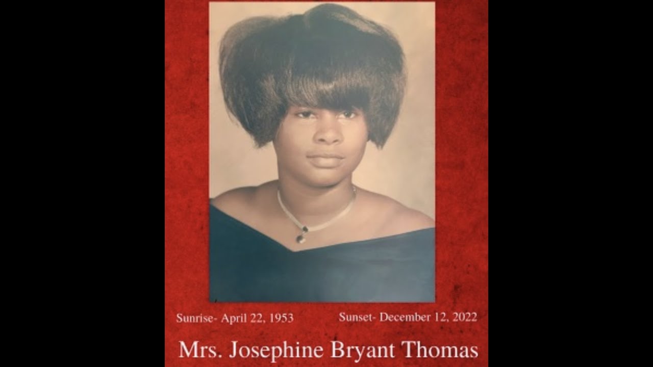 Celebration of Life for Mrs. Josephine Bryant Thomas - YouTube