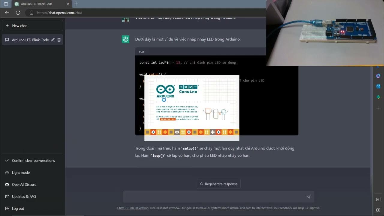 Chatgpt Arduino Blink A Led Youtube