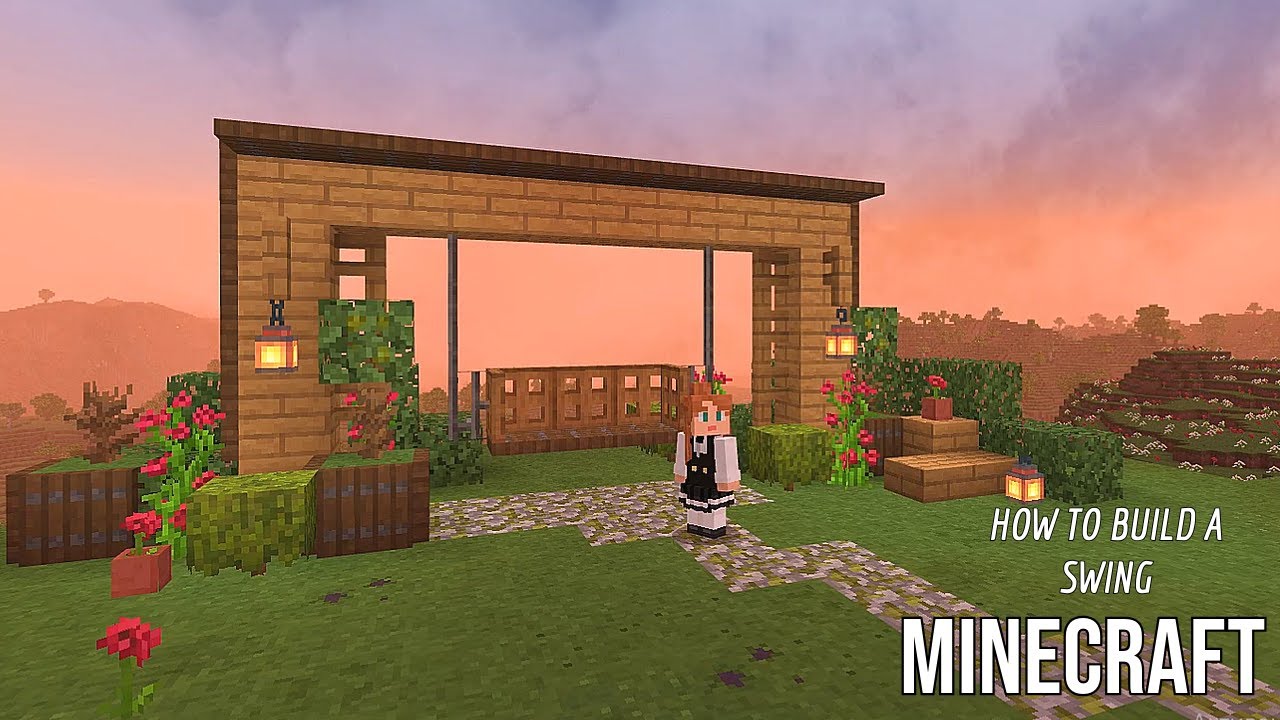 How to build a swing // Minecraft Tutorial - YouTube