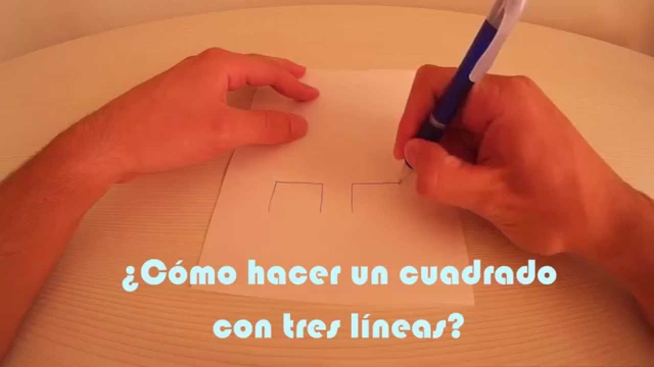 Apuesta imposible | Hacer un cuadrado con 3 líneas - YouTube