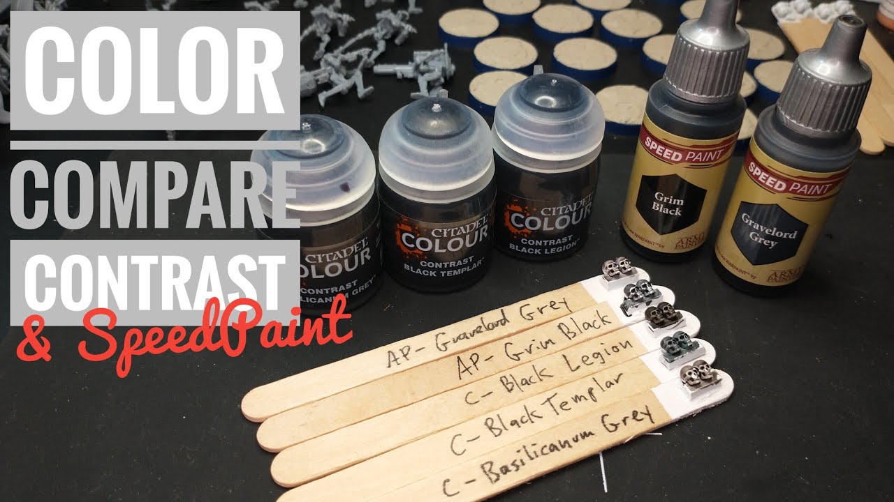 Color Compare: Black and Grey Contrast and SpeedPaint - YouTube
