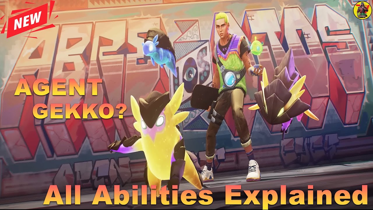 VALORANT AGENT GEKKO | All Abilities Explained | Valorant Update ...