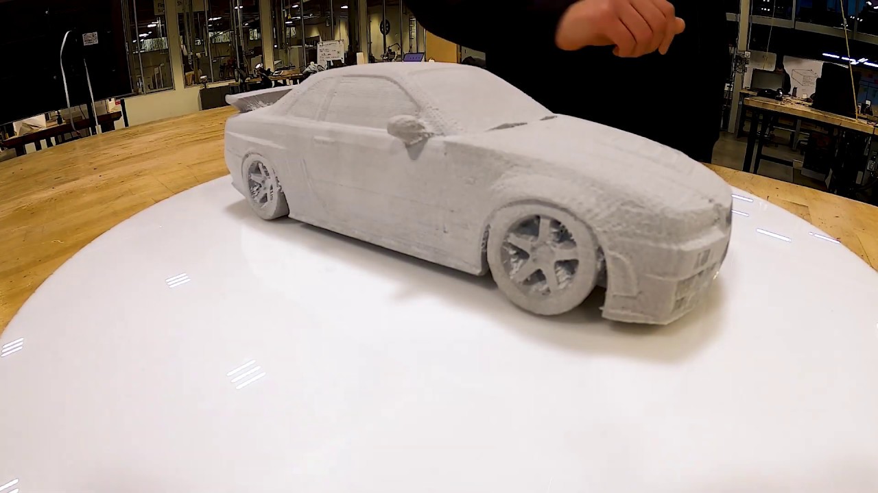 3D Carving a GT-R Model Race Car - YouTube