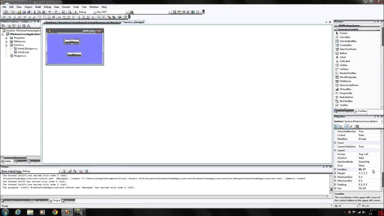 C# Programming 62 - Anchoring and docking controls - YouTube