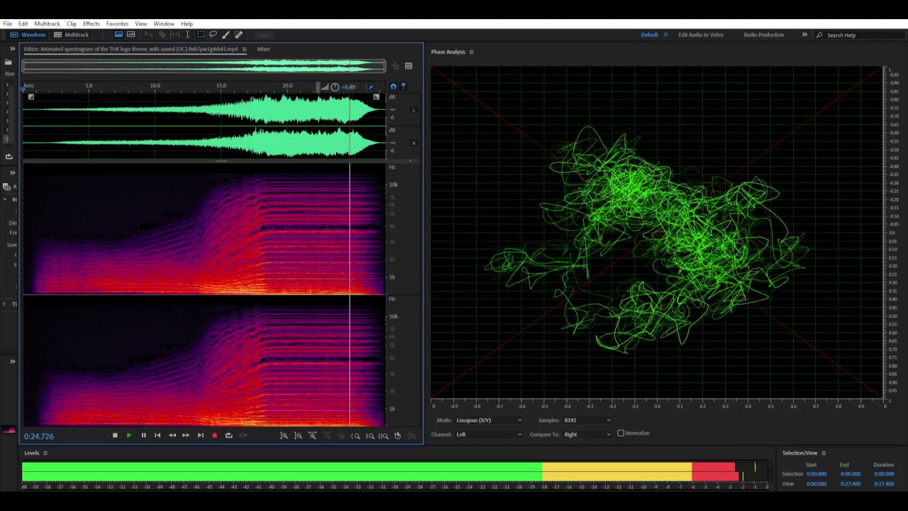 THX Sound with frequency + Lissajous phase visualization - YouTube