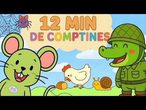 12 min des Meilleures Comptines Enfant & Bébé 🎵 – Compilation Petits Bidoum