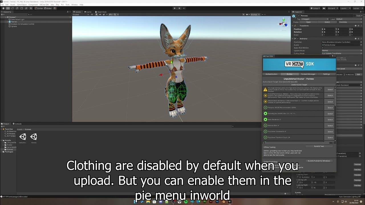 Avatar upload tutorial for VRChat - YouTube