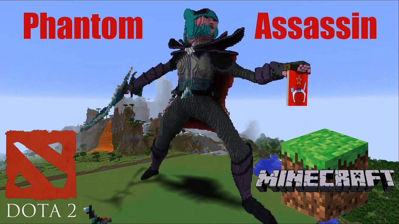 Minecraft Giant Phantom Assassin statue - YouTube